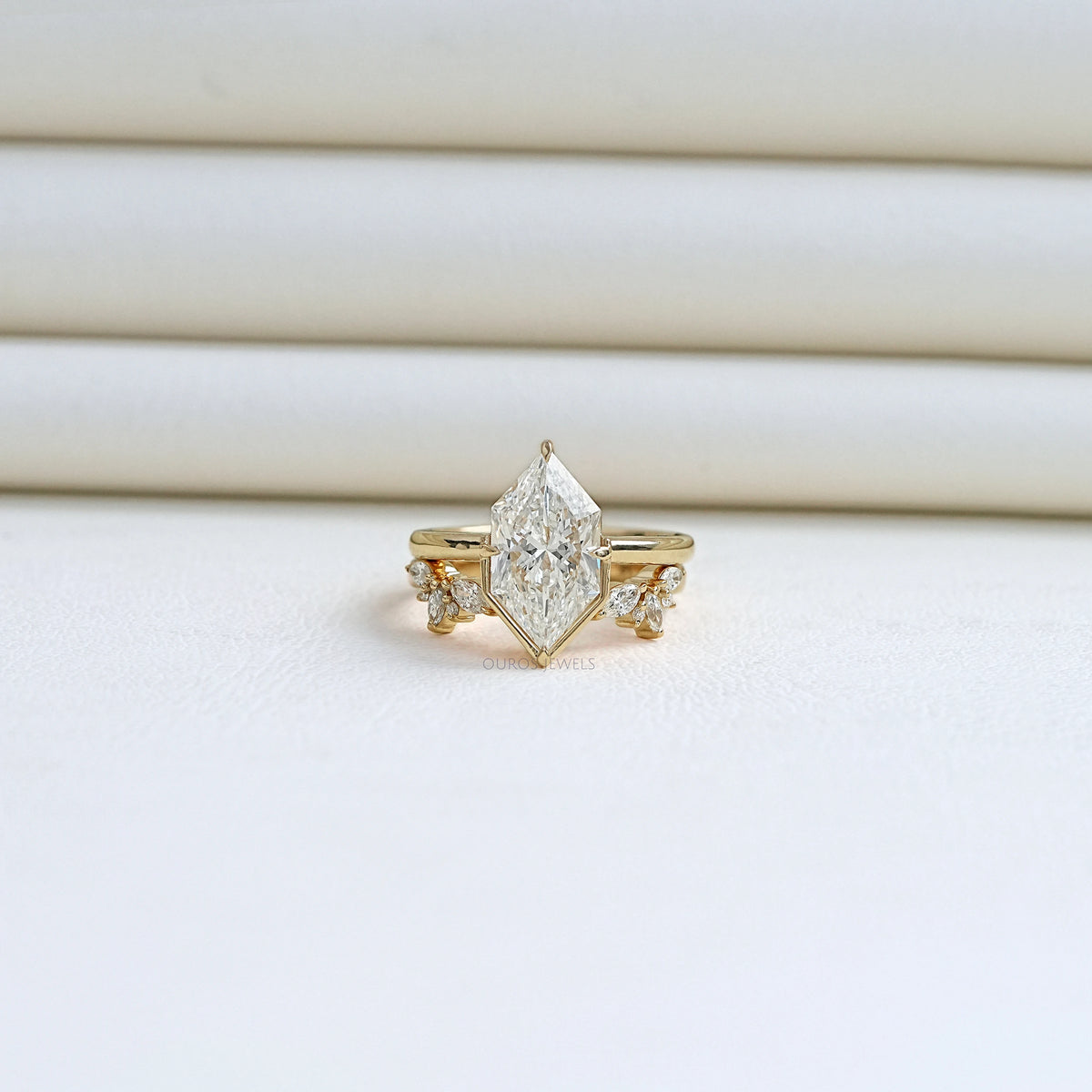 Dutch Marquise Shape Lab Diamond Ring Set — Ouros Jewels