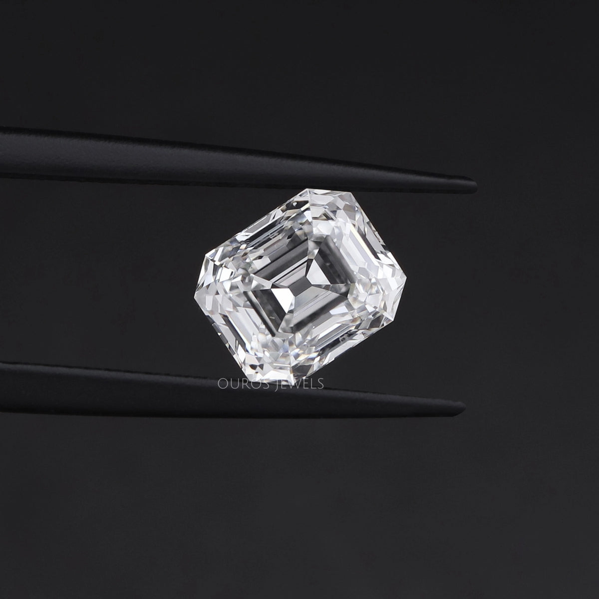 Emerald Cut Lab Grown Diamond With Old Mine — Ouros Jewels